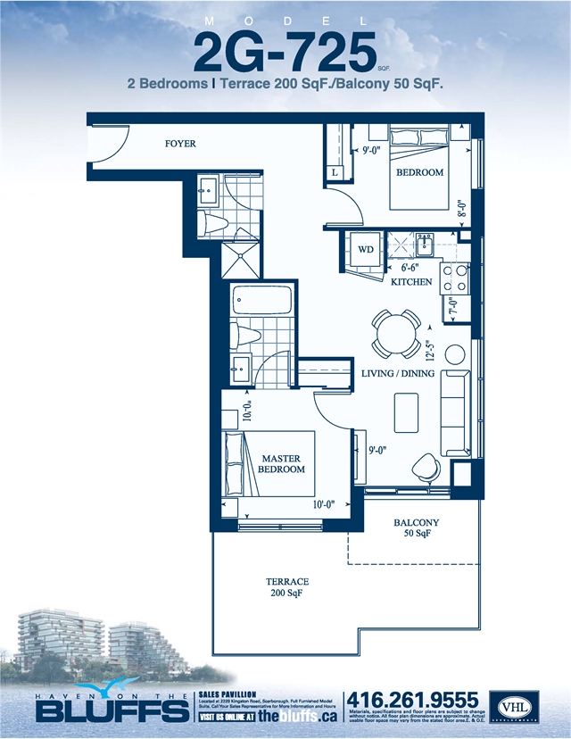 Haven on the Bluffs - 2G Plan, Toronto ON | Livabl