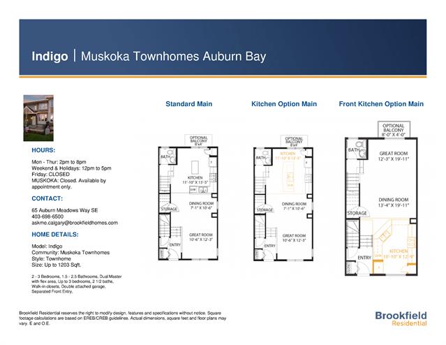 Muskoka Townhomes - Indigo Plan, Calgary AB | Livabl