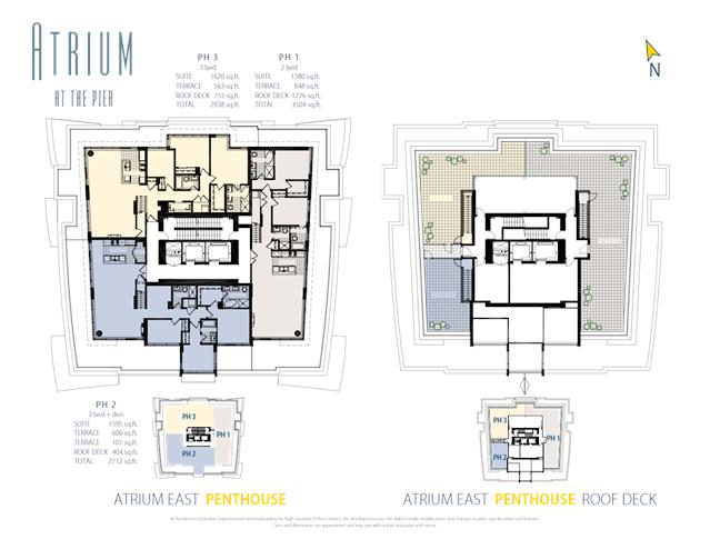 The Atrium at the Pier - Penthouse Plan, North Vancouver BC | Livabl