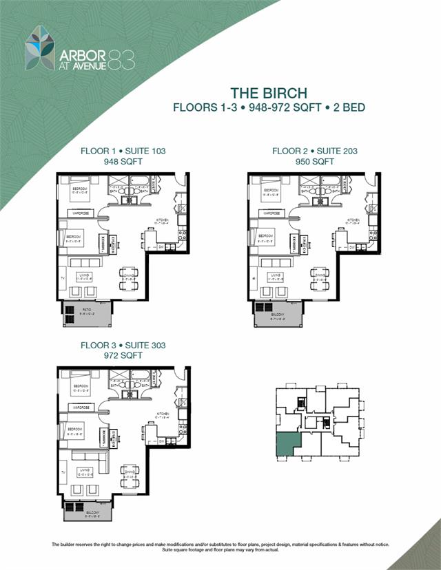 The Arbor at Avenue 83 - The Birch Plan, Edmonton AB | Livabl