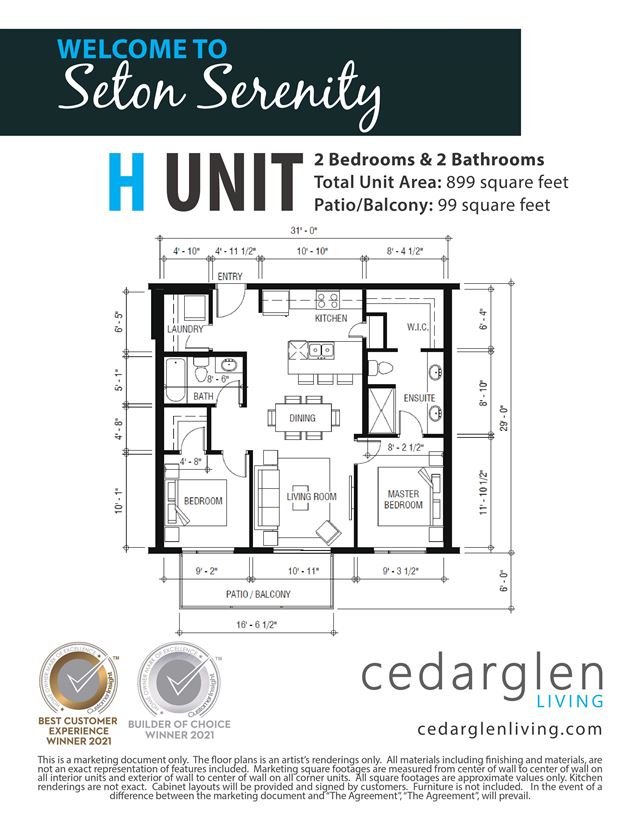 Seton Serenity - H Plan, Calgary AB | Livabl